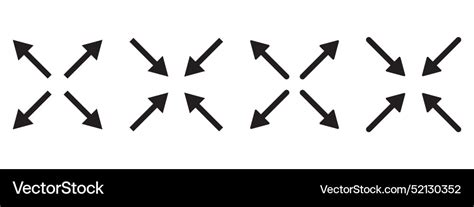 Full Screen And Exit Icon Set Royalty Free Vector Image