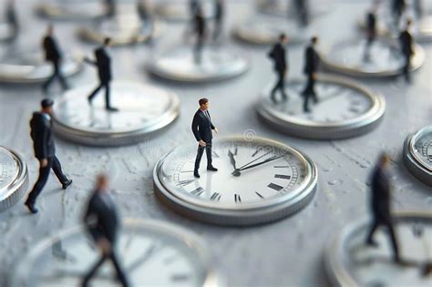 Business And Productivity Scene Visual Representation Of Time In Business Context Stock