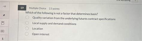 High Quality SOLUTION 1ime kemainıing19Multiple Choice2.5 ﻿pointsWhich of | Chegg.com