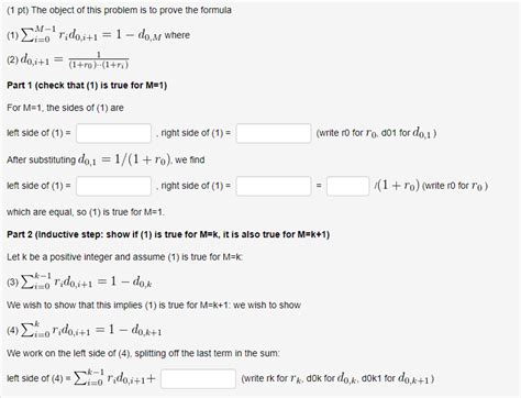 Solved (1 pt) The object of this problem is to prove the | Chegg.com