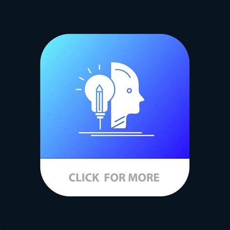 user mind making programming mobile app button android and ios glyph