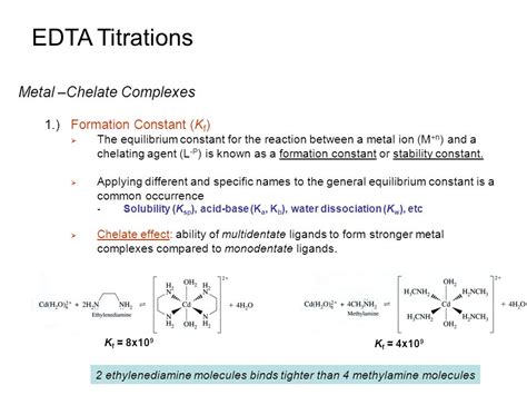 EDTA Titrations Introduction 1.) Metal Chelate Complexes - ppt video online download