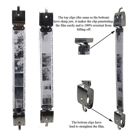 10x Film Photo Develop Drying Hangers Clips Top Bottom Lead For 35mm
