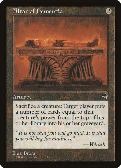 Altar Of Dementia La Cripta Singles De Magic The Gathering