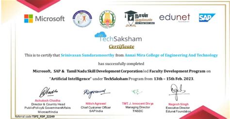 Dr Srinivasan Sundaramoorthy On Linkedin Amcet Fdp Team Share