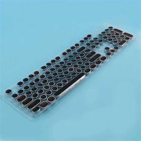 Key Retro Round Keycaps Double Lens DIY Typewriter Keycaps For Backlit Mechanical Keyboard