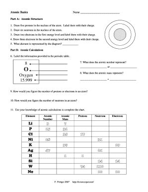 Fillable Online Atomic Basics Fax Email Print PdfFiller