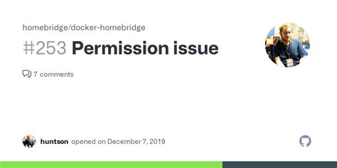 permission issue · issue 253 · homebridge docker homebridge · github