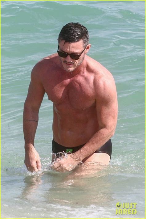 Luke Evans Wears Just A Speedo While At The Beach In Miami Photo Luke Evans