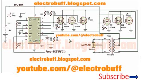 Tl494 Pwm Ic 3000w Inverter Circuit With Irf3205 Mosfet 12v To 240v Dc