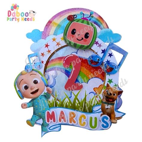 Customized Cocomelon Cake Topper Pinterest Inspired Shopee Philippines