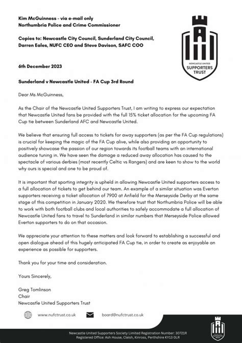 Safc Ticketing Allocation Newcastle United Supporters Trust