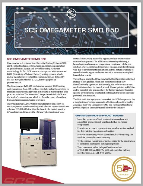 Omegameter Test System Specialty Coating Systems