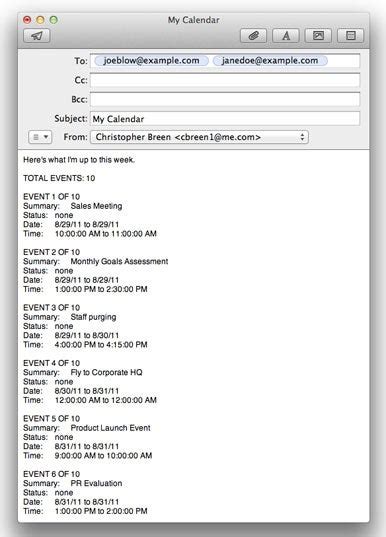 Automator Workflow Of The Month Automatically Email A Weekly Schedule