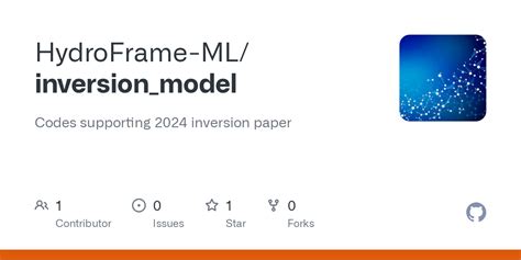 inversion model readme md at main · hydroframe ml inversion model · github