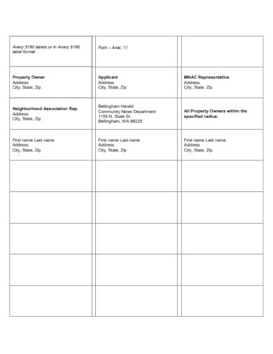 FREE Mailing Label Samples In PDF