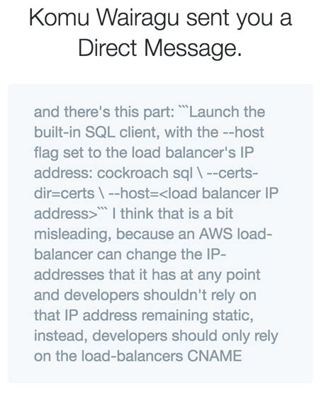 Use Cname For Aws Load Balancers · Issue 1534 · Cockroachdbdocs · Github
