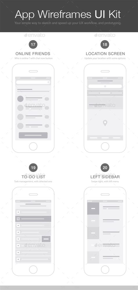 App Wireframes UI Kit Web Elements GraphicRiver