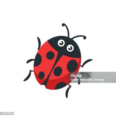 Kartun Ladybug Karakter Serangga Lucu Dengan Wajah Imut Dan Mata Besar