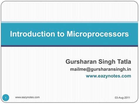 Microprocessor Lecture Pdf