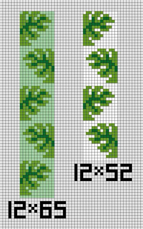 Схема браслета с листьями Схемы вышивки крестиком Бисероплетение на станке Фенечка