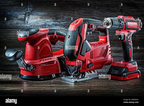 Electric Hand Tools Red Corded Jigsaw Cordless Drill And Speed Variable