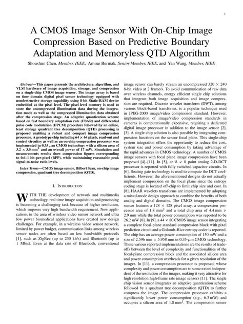 Pdf A Cmos Image Sensor With On Chip Image Compression Based Cmos Image Sensor With · A