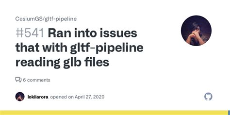 Ran Into Issues That With Gltf Pipeline Reading Glb Files Issue CesiumGS Gltf Pipeline