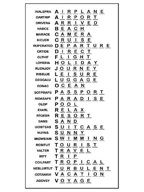 Word Puzzle Answer Key Pdf