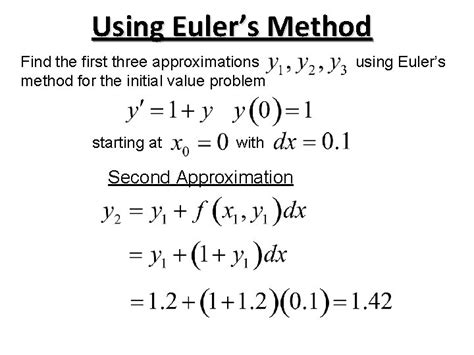 Eulers Method Section 6 6 Suppose We Are
