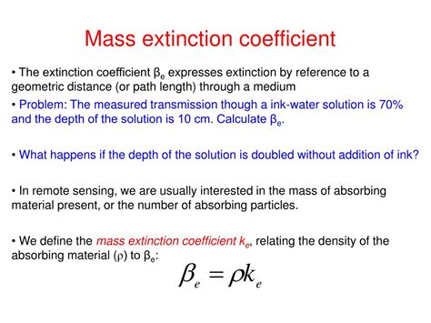 Extinction Coefficient