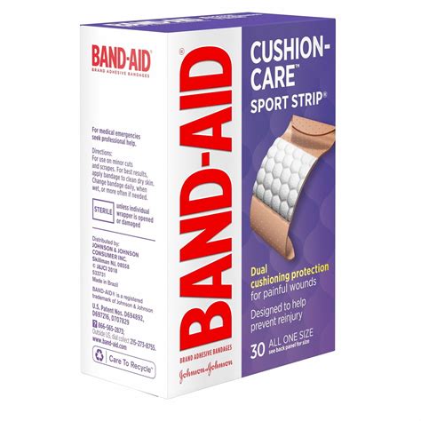 Band Aid Sport Strip Cushion Care Breathable Adhesive Bandage 30 Ct 4