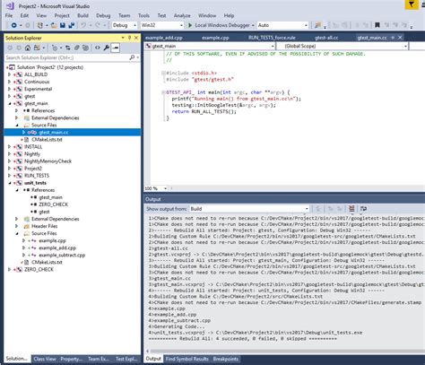 C CMake GoogleTest Not Running Tests No Output Stack Overflow