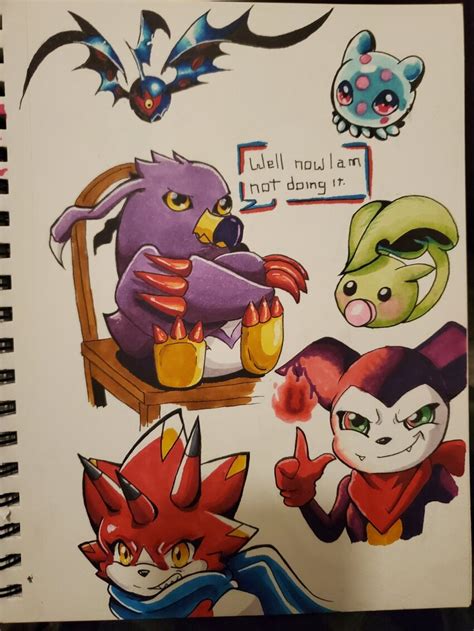 Betelgammamon Impmon Leafmon Penmon Puyoyomon Soundbirdmon Digimon Blush Digimon