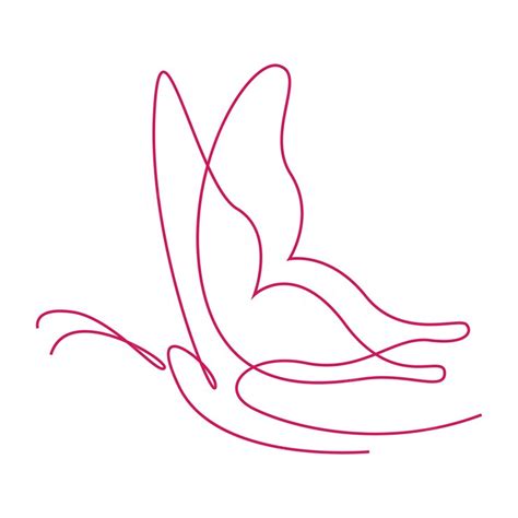 Premium Vector | Butterfly line art image design
