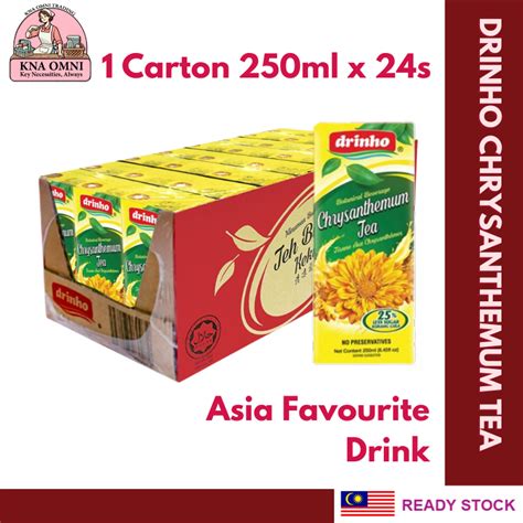 Drinho Chrysanthemum Tea Drinks 1 2 Carton 250ml X 24s Shopee Malaysia