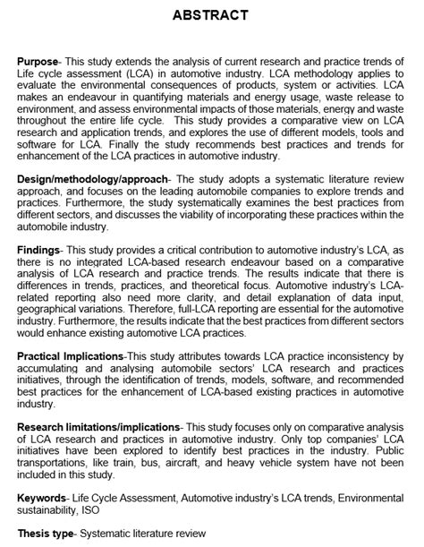 Pdf Abstract Masters Thesis
