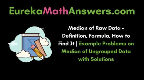 median of raw data definition formula how to find it example