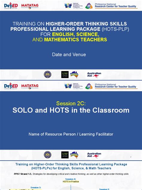 S2c Sd Solo And Hots In The Classroom Pdf Menstrual Cycle Learning