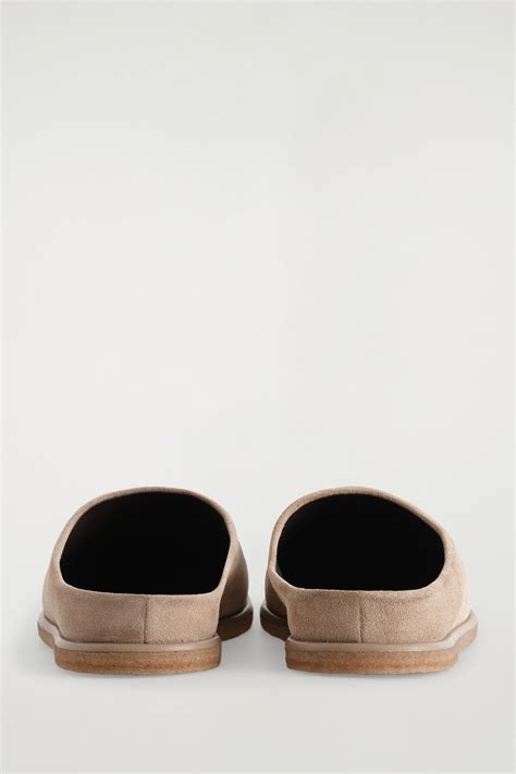 Mules En Daim Taupe Homme Handm Fr