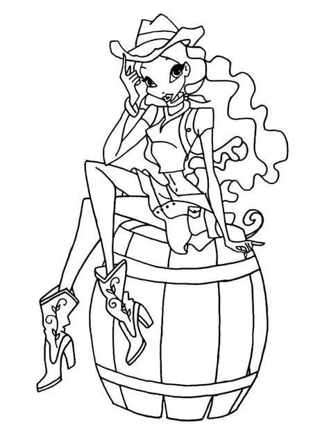 Cowgirl Coloring Page
