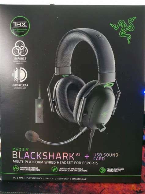 Razer Blackshark v2 (+ usb soundcard), Audio, Headphones & Headsets on ...