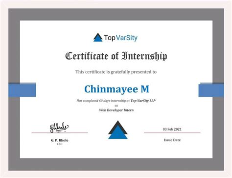 Chinmayee M On Linkedin Webdevelopment Webdesigner Internship Websitedesign