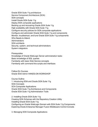 Soa Admin Training PDF
