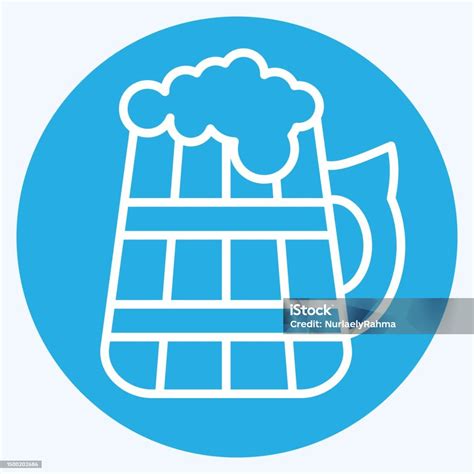 아이콘 맥주 켈트 기호와 관련이 있습니다 파란 눈 스타일 심플한 디자인 편집 가능 간단한 그림 0명에 대한 스톡 벡터 아트 및