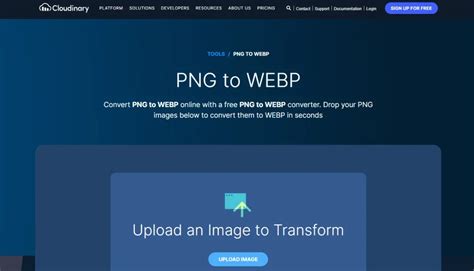 Guide For Converting Png To Webp On Cloudinary