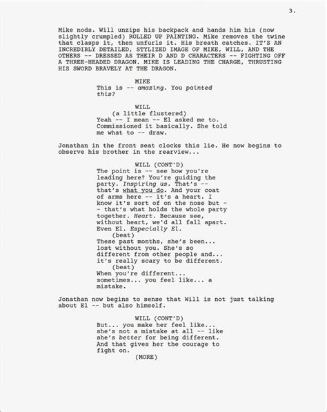 Byler Van Scene Script Pt 3 Acting Scripts Monologues Stranger