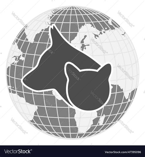 Animal Protection Logo Silhouette Royalty Free Vector Image