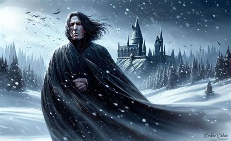 Severus Snape In Snowstorm Professor Snape Wallpaper Harry Potter