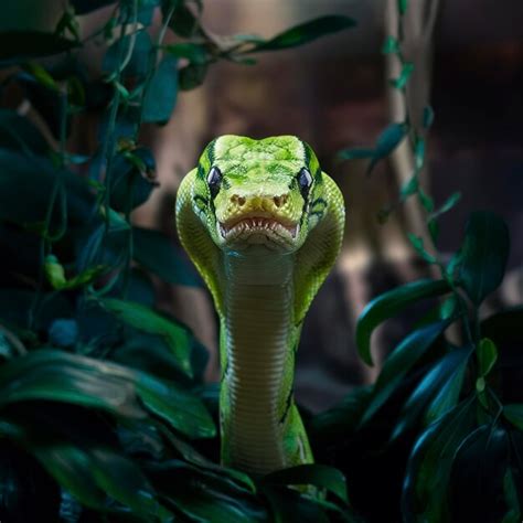 Premium Photo Selective Focus Python Sticking Out